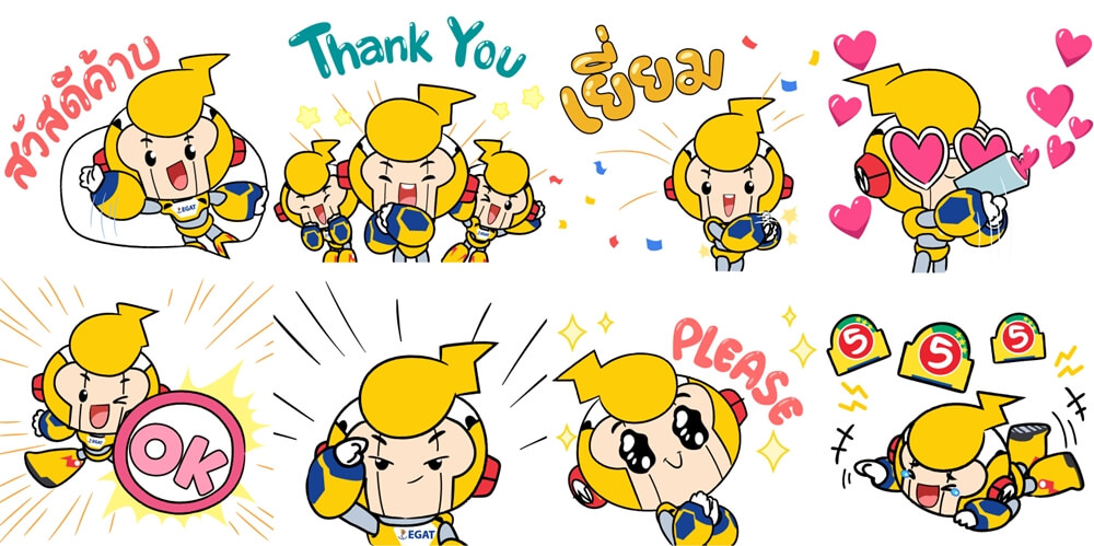 ดาวน์โหลดได้แล้ว LINE Sticker ชุดใหม่ “ENGY Charge Energy” - www.ten ...