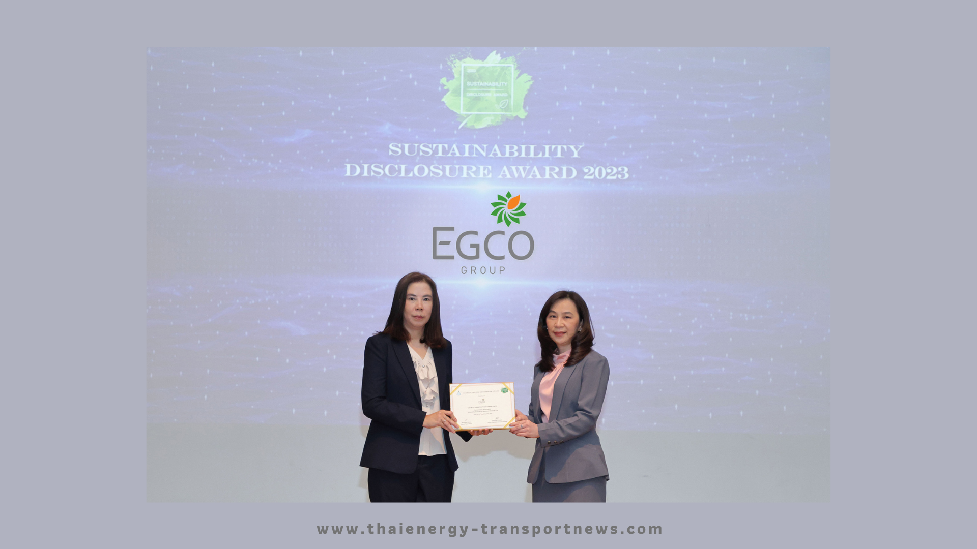 EGCO Group คว้ารางวัลสูงสุดด้านการเปิดเผยข้อมูลความยั่งยืน เวที “Sustainability Disclosure 2023 ...
